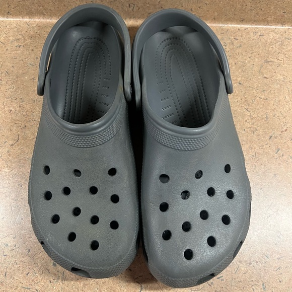 CROCS | Shoes | Crocs Clogs Mens Size 1 Slate Gray Slip On Shoes Mens ...
